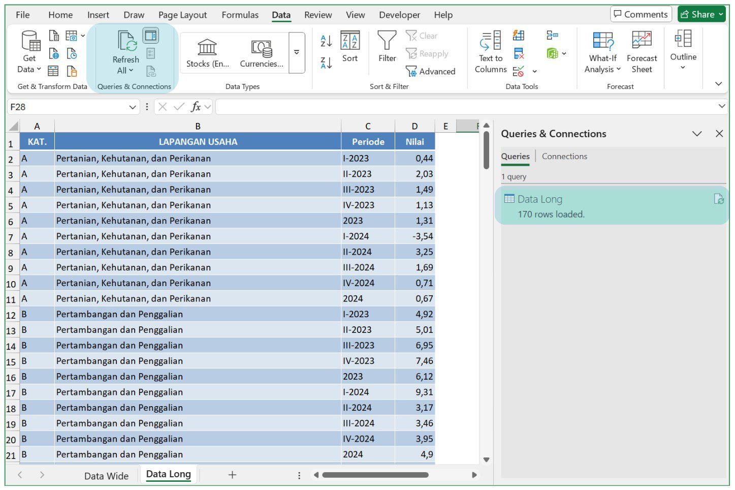 Unpivot Data di Microsoft Excel dengan Power Query - SAINSDATA.ID